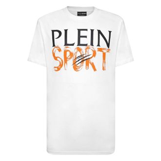 Plein Sport Homme, Tops, Blanc, Taille: XL T-Shirt Col Rond