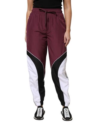 Dolce & Gabbana Womens Colorblock Polyester Joggers Multicolor