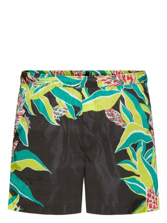 Valentino Garavani short de bain &agrave; imprim&eacute; Volcano - Noir