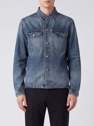 Tom Ford Hemdjacke aus gebleichtem Denim mit aufgesetzten Taschen und Metallkn&ouml;pfen