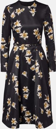 Emilia Wickstead Robe midi Uccellina en satin &agrave; fleurs