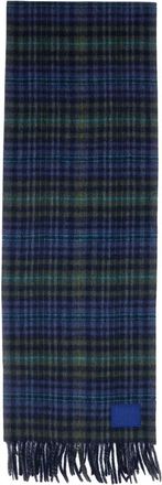 Paul Smith &Eacute;charpe en laine &agrave; carreaux - Homme - Accessoires - Bleu - Taille: ONE Size