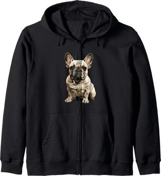 Whyitsme Design Cremefarbene franz&ouml;sische Bulldogge Kapuzenjacke