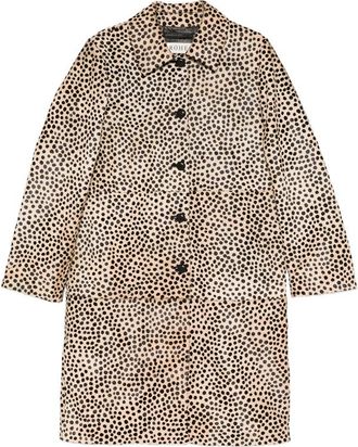 R&oacute;he Single-breasted Animal-print Coat