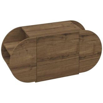 Dmora Schuhschrank Okeanos, Schuhregal, Mehrzweck-Eingangsgarderobe, Möbel für Schuhe, 110x40 h50 cm, Eiche - Dmora