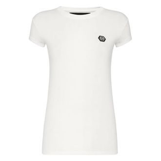 Philipp Plein T-Shirt Rundhals SS Original - - Tops - Damen - Wei&szlig; - L