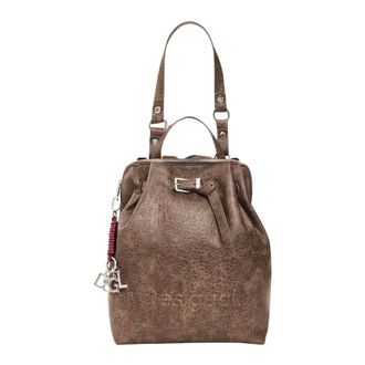 Desigual Sac &agrave; dos Luena NF &agrave; logo partiel - Femme - Sacs - Brun - Taille: ONE Size