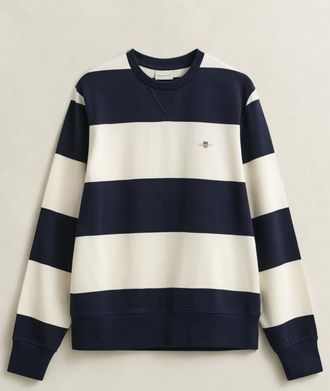 GANT Sweatshirt aus Baumwolle mit Blockstreifen und Flag-Stickerei in