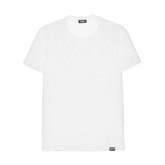 Dsquared2 Homme, Tops, Blanc, Taille: M T-shirt Coton L&eacute;g&egrave;re Fra&icirc;cheur