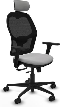 Piqueras y Crespo Ergonomischer Stuhl aus Pc mit 3D-Armlehnen, h&ouml;henverstellbarer Lendenwirbelst&uuml;tze und h&ouml;henverstellbarem Kopfteil und Neigungsverstellung, ausgestatt