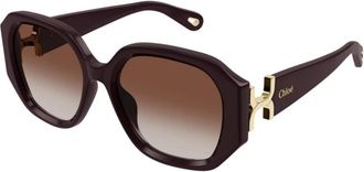 Chlo&eacute; Burgunderrote Orange Sonnenbrille Modell 003 - - Accessories - unisex - Braun - 56 MM