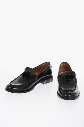 Off-white Leather Tassel Loafers with marble-effect sole Off-White