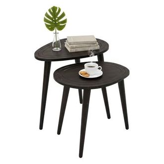 Dmora Wohnzimmertisch Azha, Niedriger Wohnzimmertisch, Kaffeeregal, Couchtisch f&uuml;r Sofa, 50x33h52 cm, Anthrazit