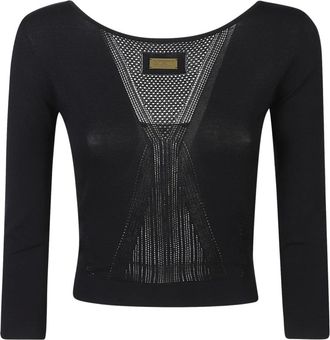 Elisabetta Franchi Femme, Pulls, Noir, Taille: 34 FR Maglia Tricot