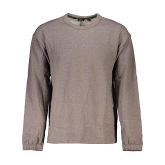 Calvin Klein Sweatshirt aus geb&uuml;rsteter Baumwolle mit Logo - - Sweatshirts & Hoodies - Herren - Braun - S