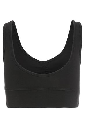 Electric & Rose Womens Cotton Cropped Top Black Tops