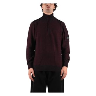 C.P. Company C.p. Company - Col roul&eacute; - Homme - Pulls - Rouge - Taille: L