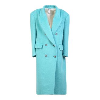 Hev&ograve; Blauer Zweireihiger Mantel - - Coats - Damen - Blau - XS