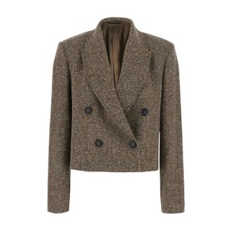 Brunello Cucinelli Damen, Jacken, Braun, LGr&ouml;&szlig;e