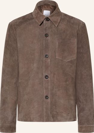 Paul Paul Overshirt Regular Fit Aus Leder braun