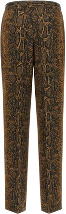 Twin-Set Python Print Trousers - Camel