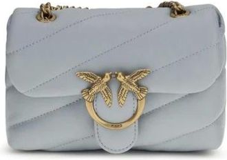 Pinko Pinko, Femme, Sacs, Bleu, Taille: ONE Size Bos Taurus Shoulder Bag