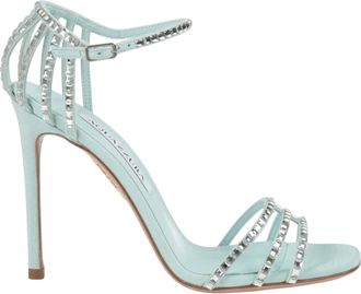 Aquazzura Femme, Chaussures, Bleu, Taille: 37 EU Sensation Crystal Sandal 105