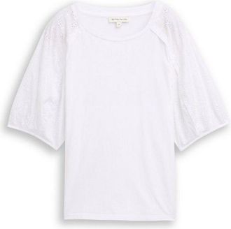 Tom Tailor T-Shirt T-Shirt T-Shirt mit Lochstickereien
