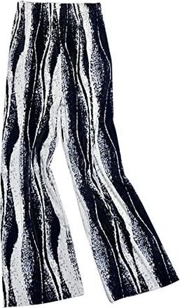 Generic Pantalon long pour femme imprim&eacute; ample, taille haute, droite, jambe large, pantalon &agrave; motifs, yoga, course, poids l&eacute;ger, style urbain, BK1., taille un