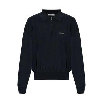 Entire studios Langarm Club Polo - - Tops - Herren - Schwarzk - M