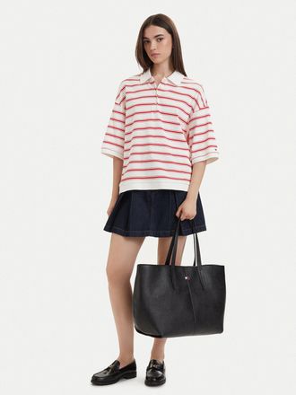 Tommy Jeans Handtasche Tommy Jeans Tjw Slouchy City Tote AW0AW18789 Schwarz