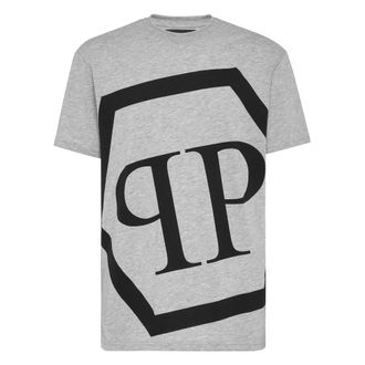Philipp Plein Homme, Tops, Gris, Taille: 3XL T-Shirt Col Rond