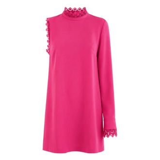 Pinko Kurzes One-Shoulder-Spitzenkleid - - Dresses - Damen - Rosa - XS
