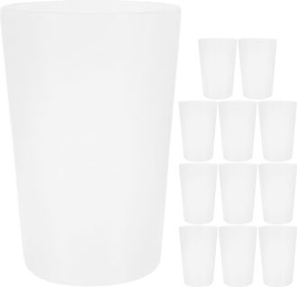 Cabilock GARVALON 12 St&uuml;ck Teiliges Transparenter Wiederverwendbarer Zahnb&uuml;rstenbecher aus Bruchsicherem Minimalistisches Design Stabiler Mundsp&uuml;lbecher f&uuml;r Ba