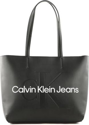 Calvin Klein Cabas Sac Femme avec Fermeture &Eacute;clair, Noir (Black), Taille Unique