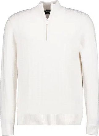Strellson Herren Pullover wei&szlig; Baumwolle unifarben