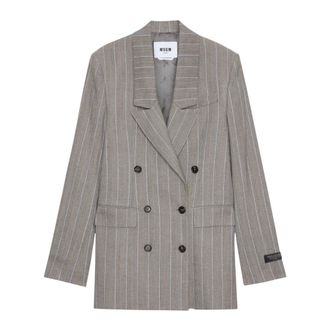 Msgm Msgm, Damen, Jacken, Grau, LGr&ouml;&szlig;e