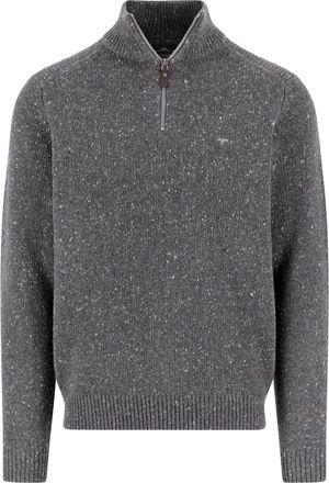 Fynch-Hatton Troyer aus Wollmix mit Melange-Effekt Steel / 3XL