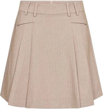 Co'Couture Femme, Jupes, Beige, Taille: 36 FR Pleated Short Vida