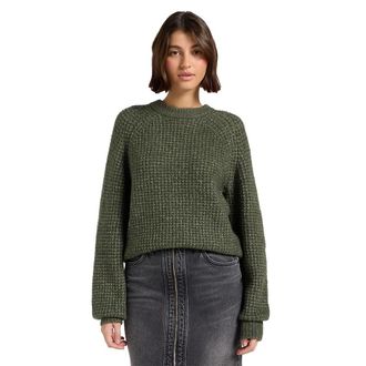 Lee Womens Knit Sweater, Olive Gray, S