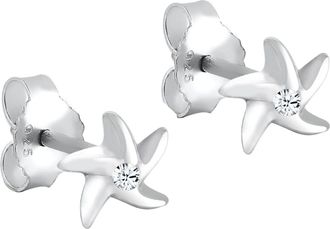 Elli Ohrringe Damen Seestern Maritim mit Kristalle in 925 Sterling Silber