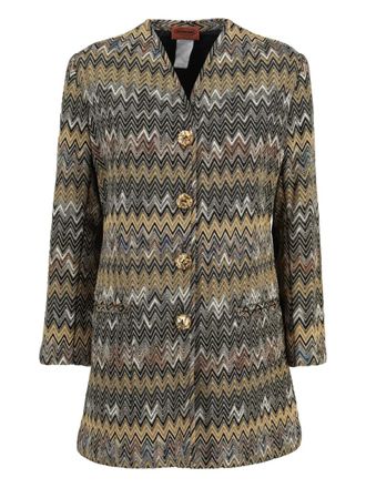 Missoni veste à motif zigzag - Vert