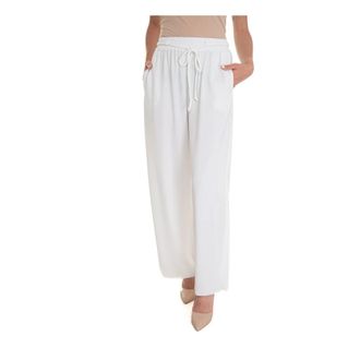Emporio Armani Cr&ecirc;pe Hose mit elastischem Bund - - Trousers - Damen - Wei&szlig; - XS