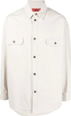 424 Homme, Chemises, Blanc, Taille: XL Chemise veste boutonn&eacute;e