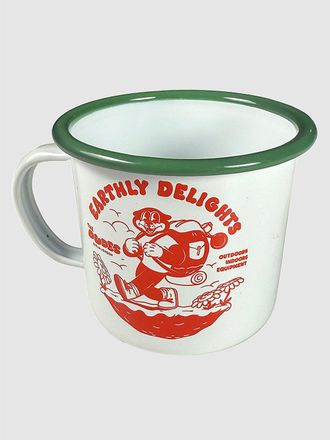 THE DUDES Earthly Delights Enamel Mug white