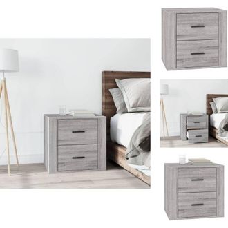 vidaXL Nachttisch Grau Sonoma 50x39x47 cm - Nachtisch - Grau - Schlafzimmerm&ouml;bel - Wohnzimmerm&ouml;bel - Kommode