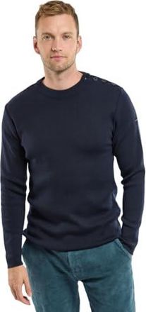 Armor Lux Pull Marin &agrave; Boutons en Ivoire v&eacute;g&eacute;tal PAIMPOL