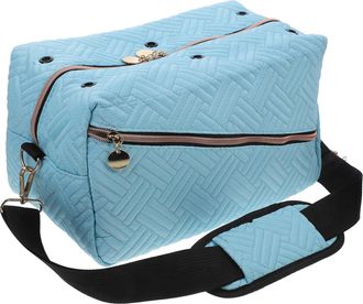 Supvox Gro&szlig;e Stricktasche mit Rei&szlig;verschluss Garnaufbewahrungstasche aus Robustem Material Tragbare H&auml;keltasche mit Schultergurt und Seitentaschen f&uuml;r Strick