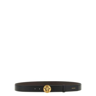 Versace Homme, Accessoires, Noir, Taille: 100 CM Ceinture en cuir 3,5 cm