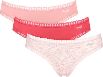 sloggi Minislip SLOGGI GO Crush, Damen, Gr. XL, rot, light combination, Single Jersey, Obermaterial: 95% Baumwolle, 5% Elasthan, gemustert, unifarben, k&ouml;rper